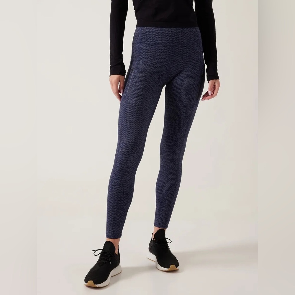 Athleta Rainier Tight In Braeden Blue - Gem